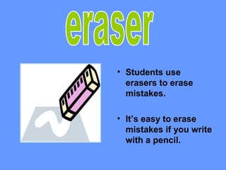 Classroom items | PPT
