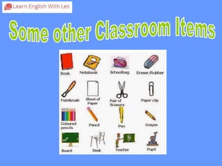 Classroom items | PPT