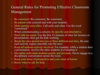 classroom-management.ppt | Parenting | Family and Relationships