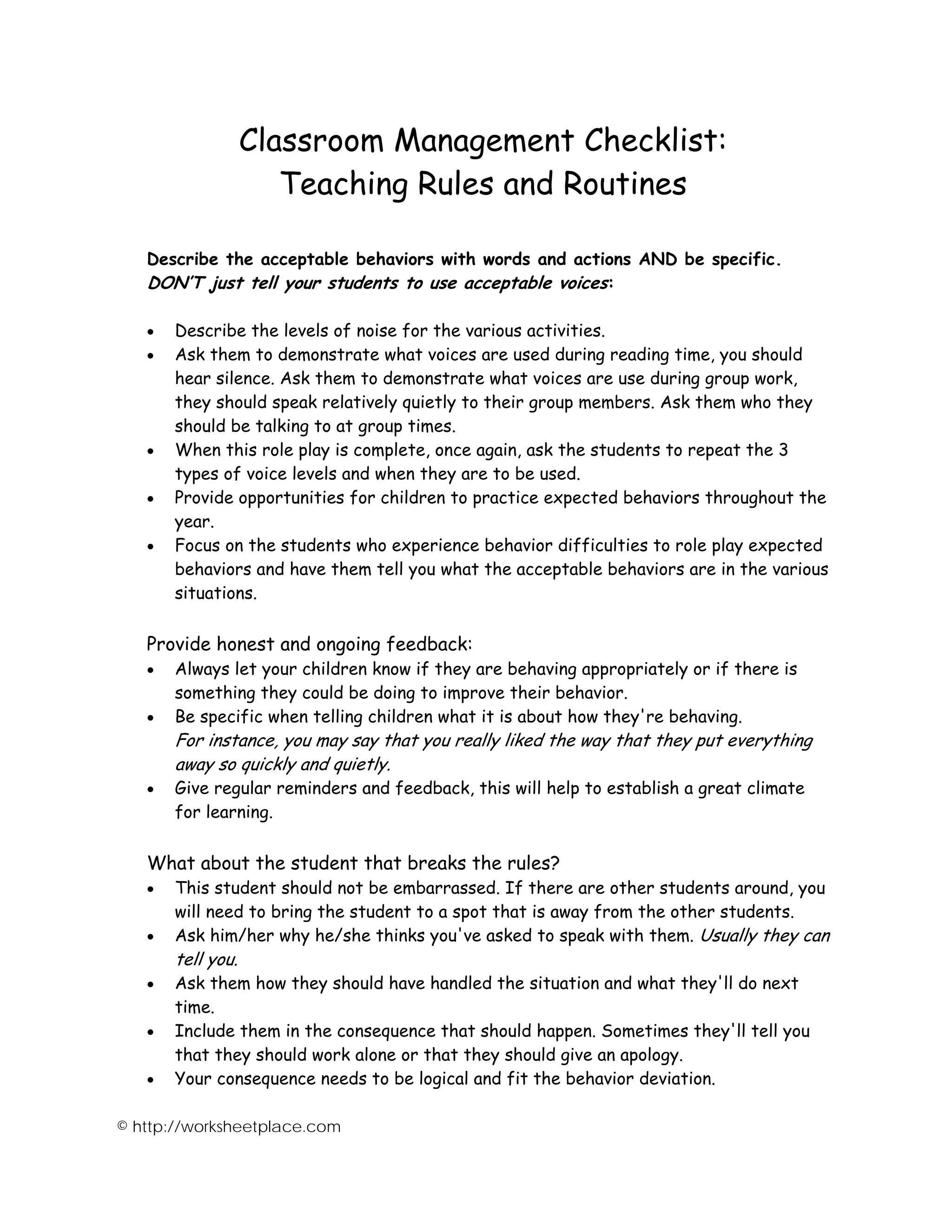 Classroom management-teaching-routines | PDF