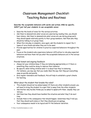 Classroom management-teaching-routines | PDF
