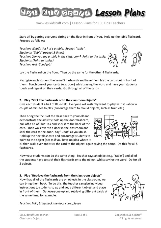 Classroom objects-lesson-plan | PDF