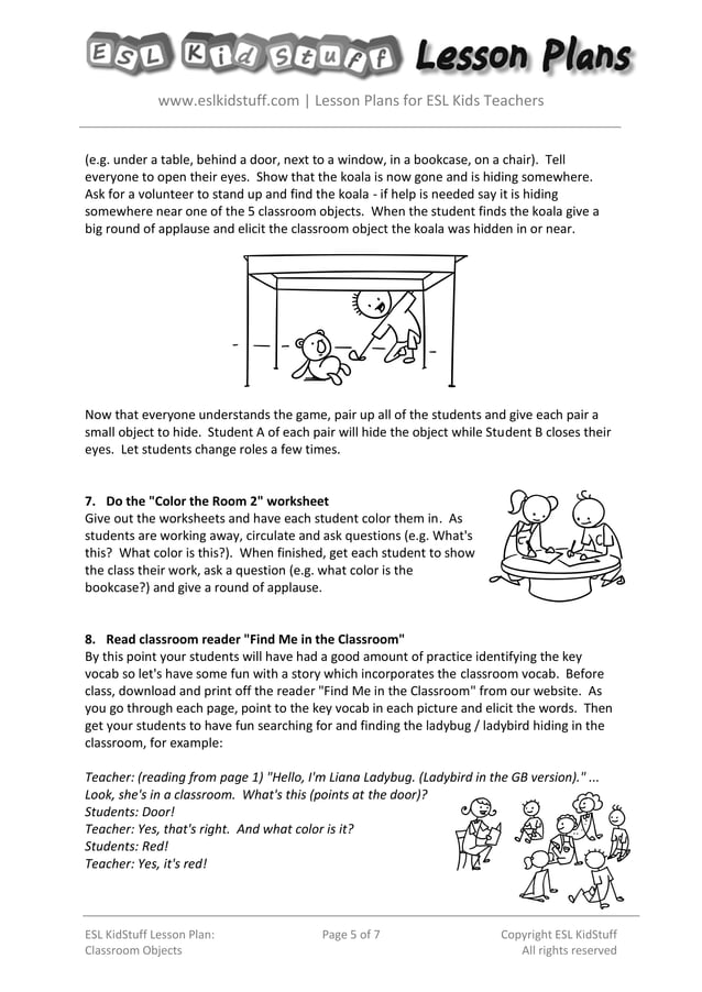 Classroom objects-lesson-plan | PDF