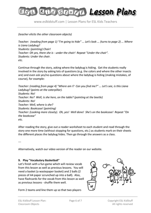 Classroom objects-lesson-plan | PDF