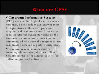 Classroom Performance Systems | PPT | Educational Assessment | Education