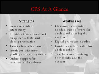 Classroom Performance Systems | PPT | Educational Assessment | Education