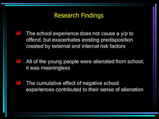 Classroom to Prison Cell: the relationship between school and youth ...
