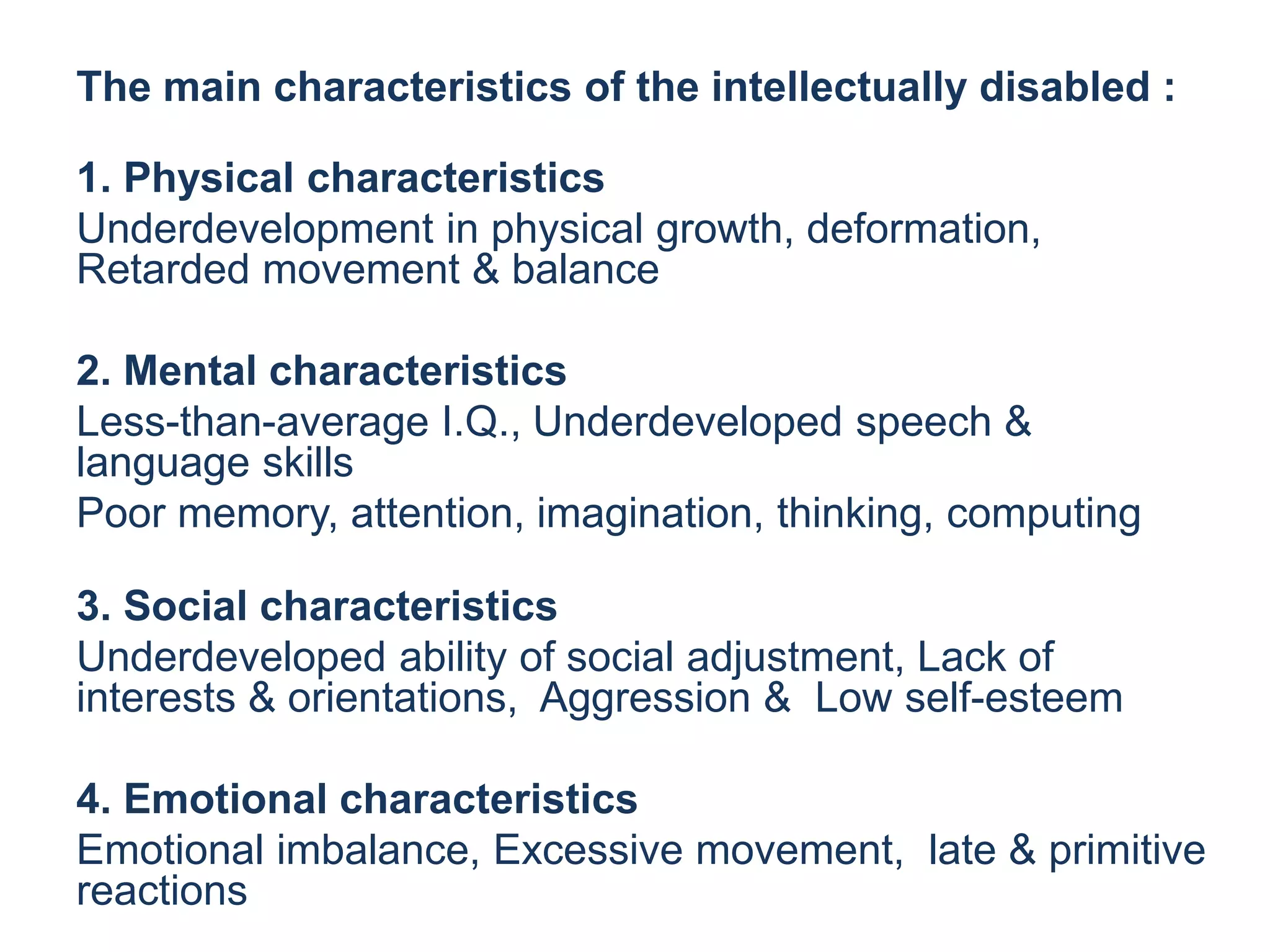 Classroom accommodations & teaching strategies for Intellectually ...