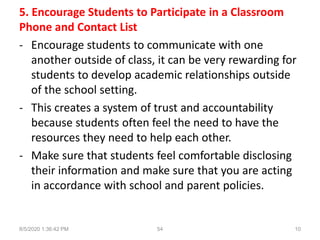 Classroom accountability and self monitoring systems | PPT