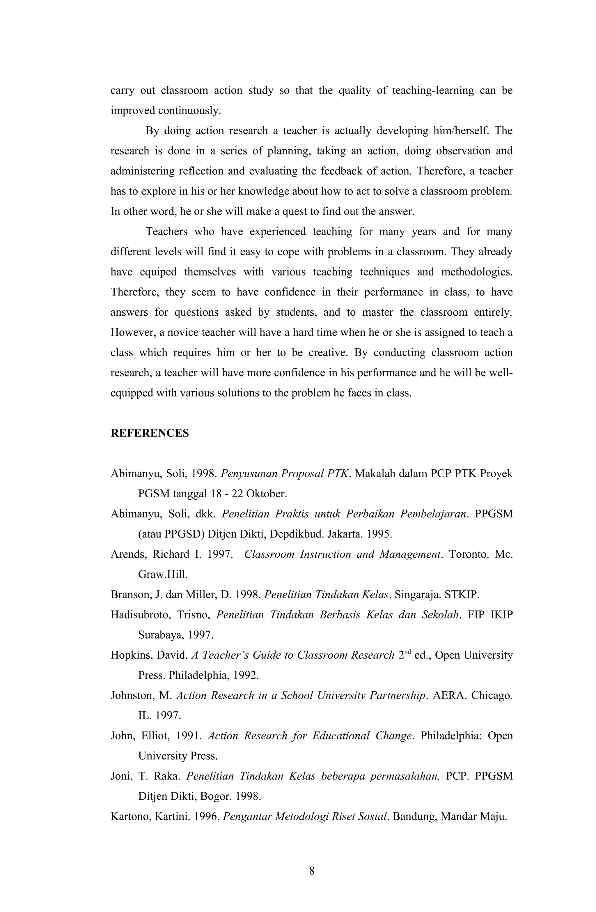 Classroom action research. added | DOC