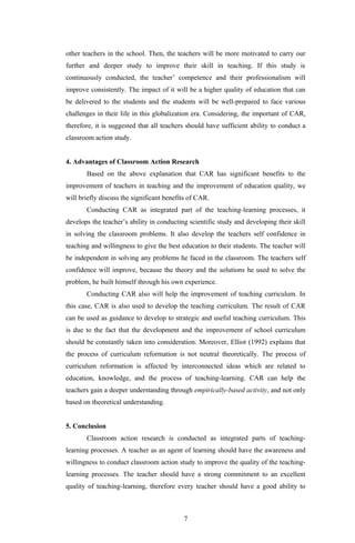 Classroom action research. added | DOC