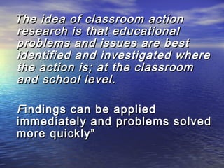 Classroom Action Research | PPT