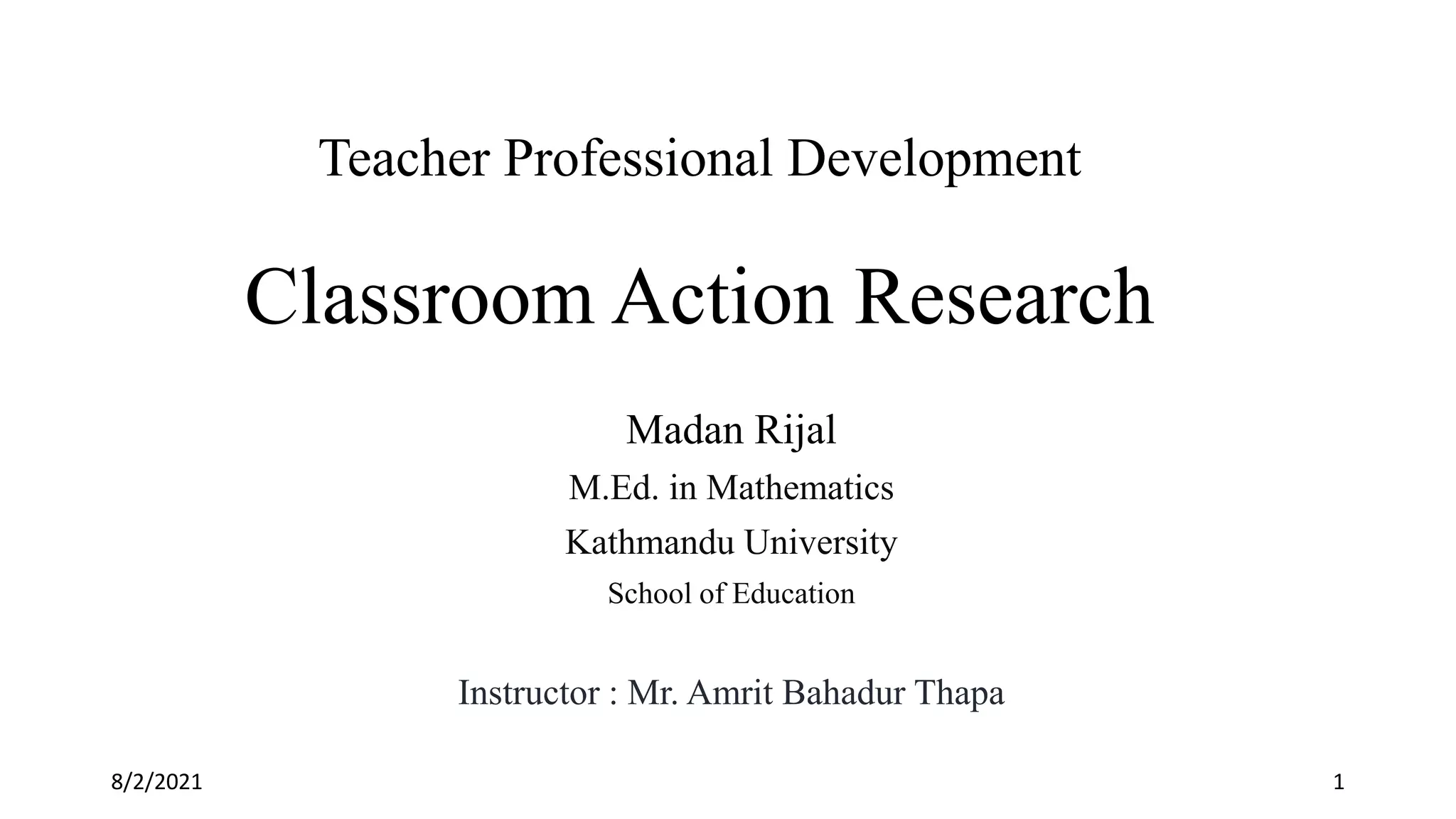 Classroom action research | PPTX