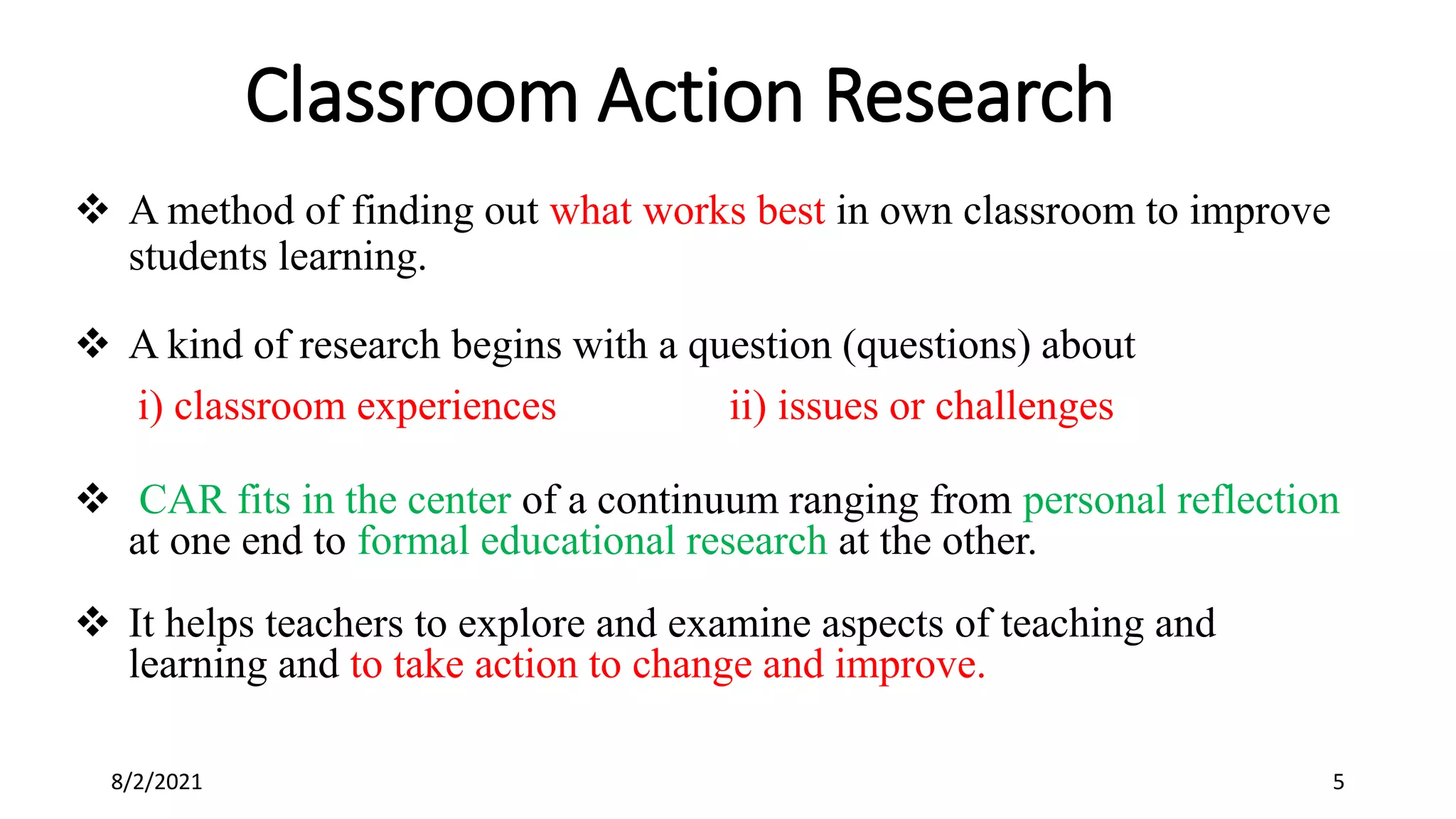 Classroom action research | PPTX