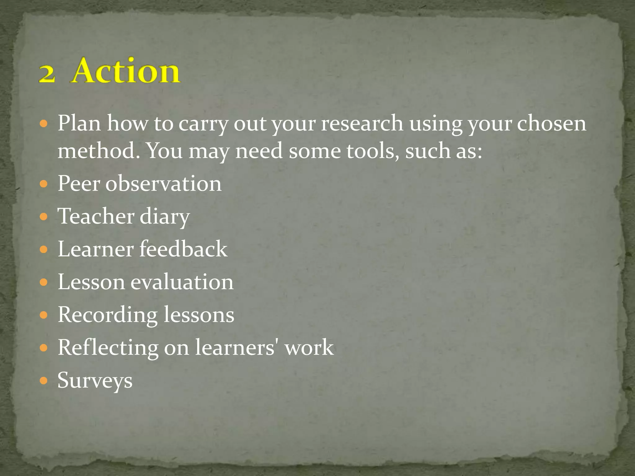 Classroom action research ppt | PPTX