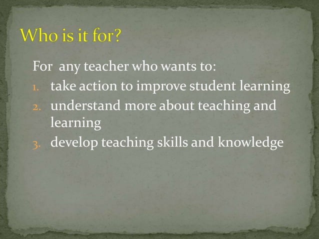 Classroom action research ppt | PPTX | Educational Assessment | Education