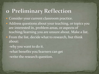 Classroom action research ppt | PPTX