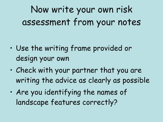 Classroom Activity Our Risk Assessment | PPT