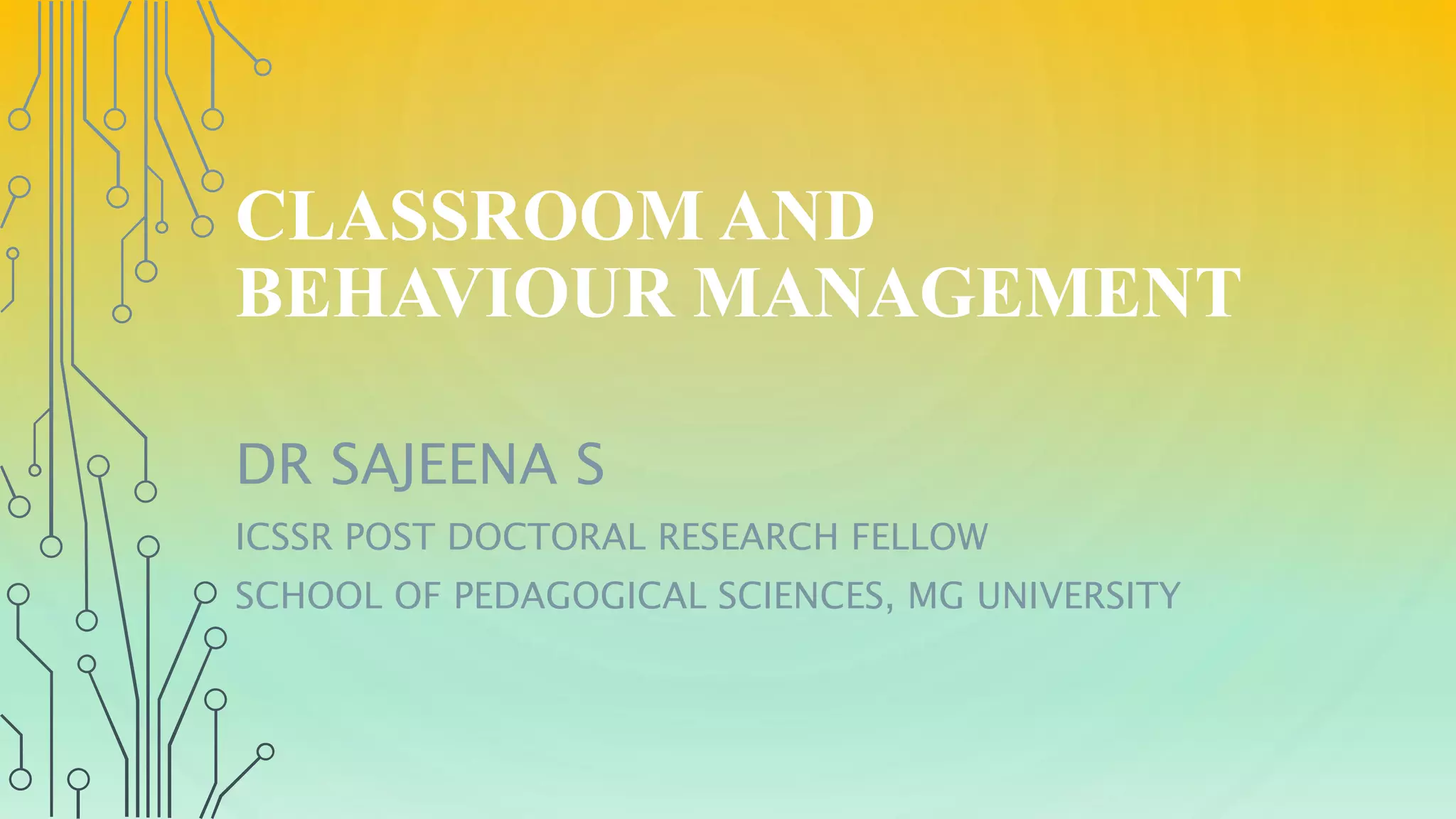 Classroom and behaviour management | PPTX