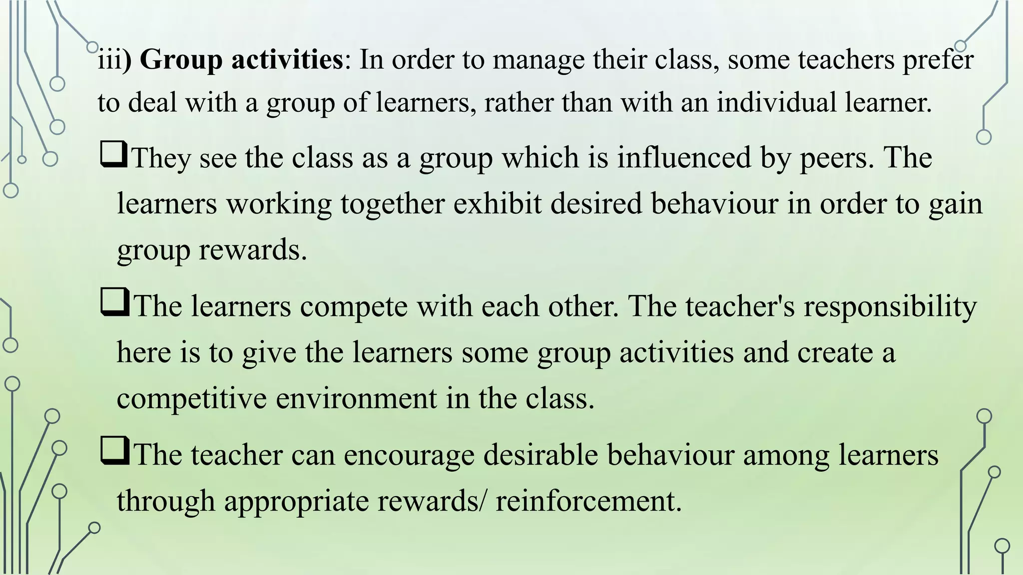 Classroom and behaviour management | PPTX