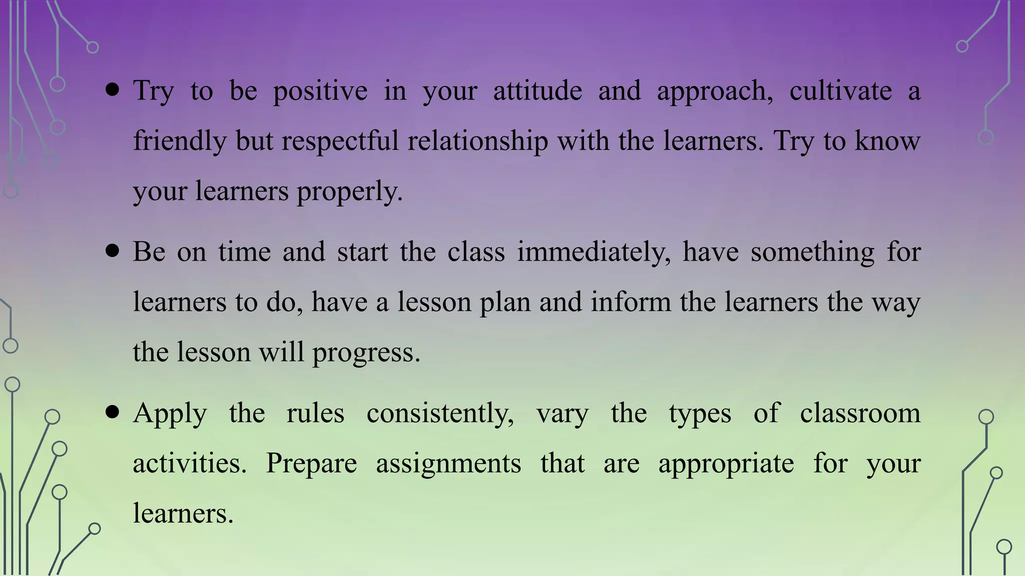 Classroom and behaviour management | PPTX