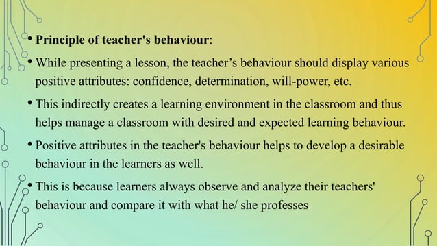 Classroom and behaviour management | PPTX