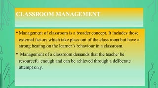 Classroom and behaviour management | PPTX