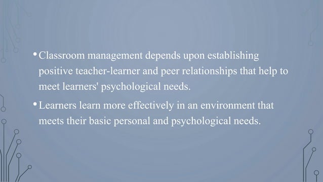 Classroom and behaviour management | PPTX