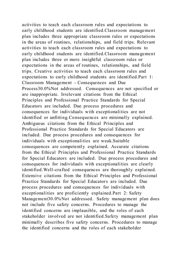 Classroom and safety management plans template part 1 cl | PDF