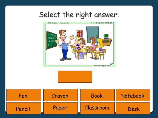 Classroom Objects Powerpoint Activities Ppsx Education