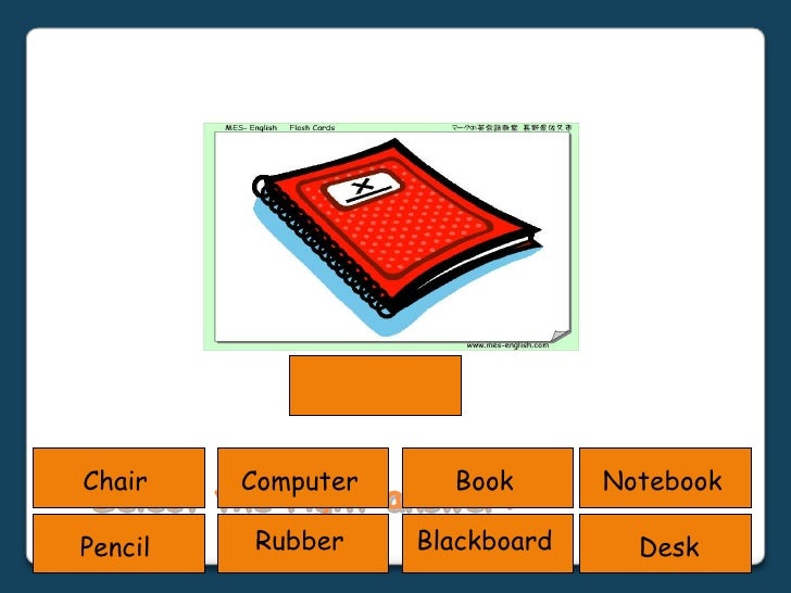 Classroom Objects Powerpoint Activities