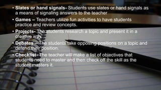 Classroom assessment | PPTX