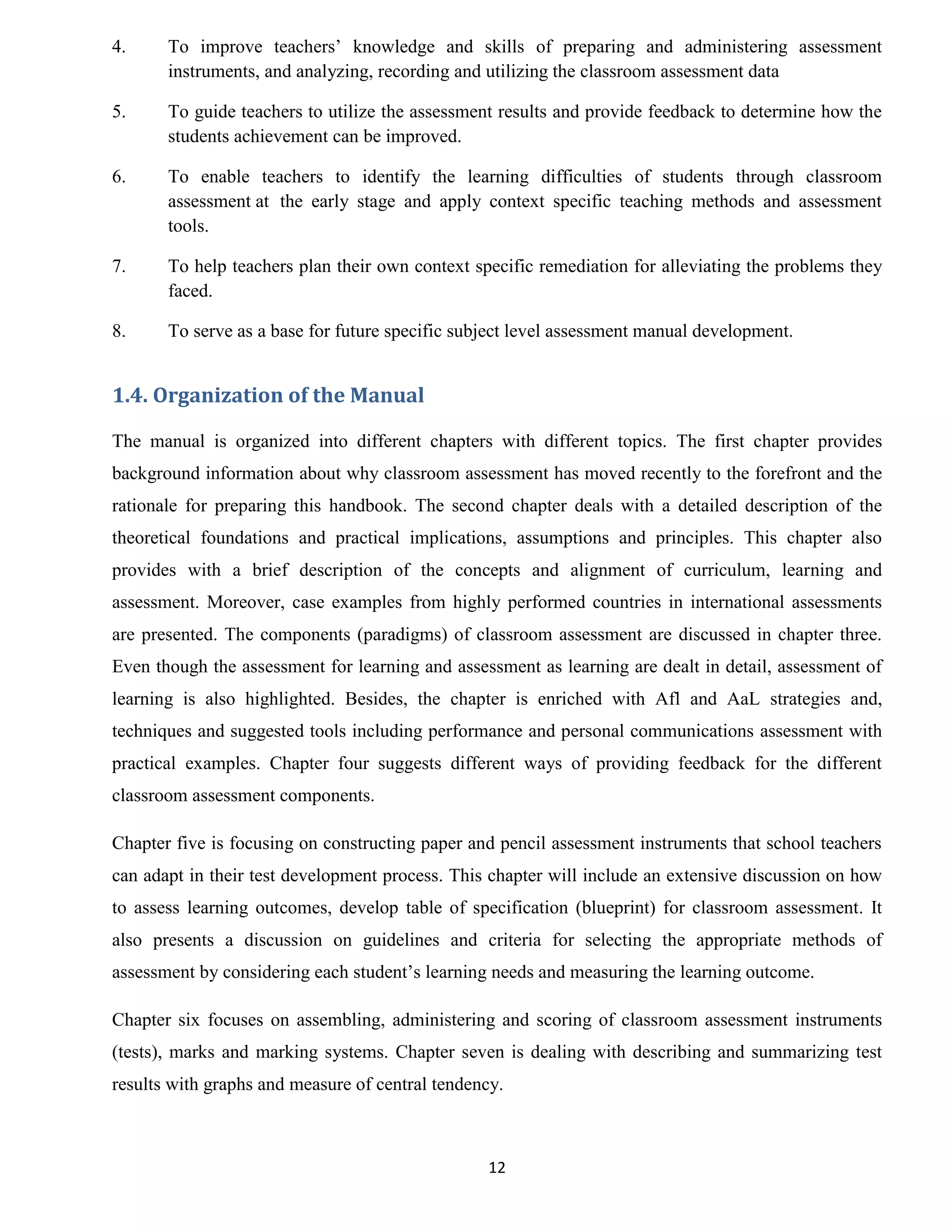 Classroom assessment manual | PDF