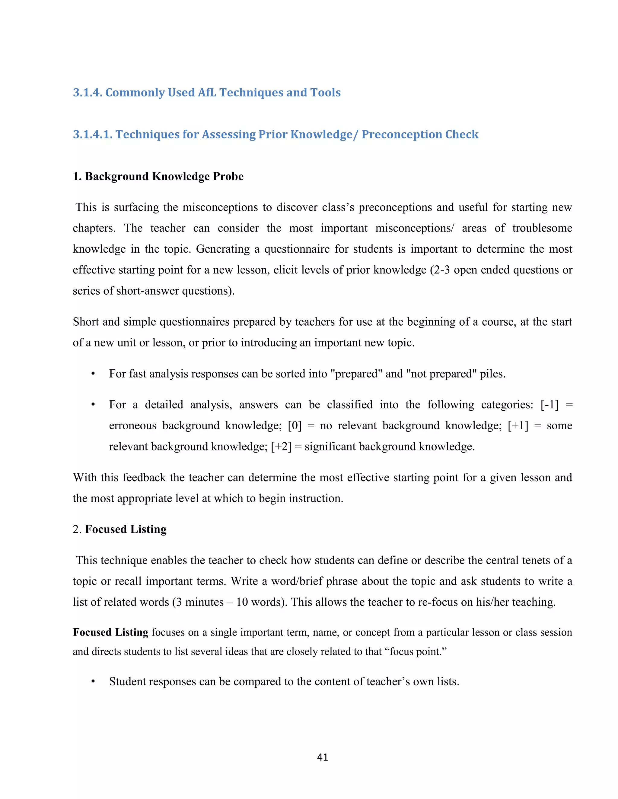 Classroom assessment manual | PDF