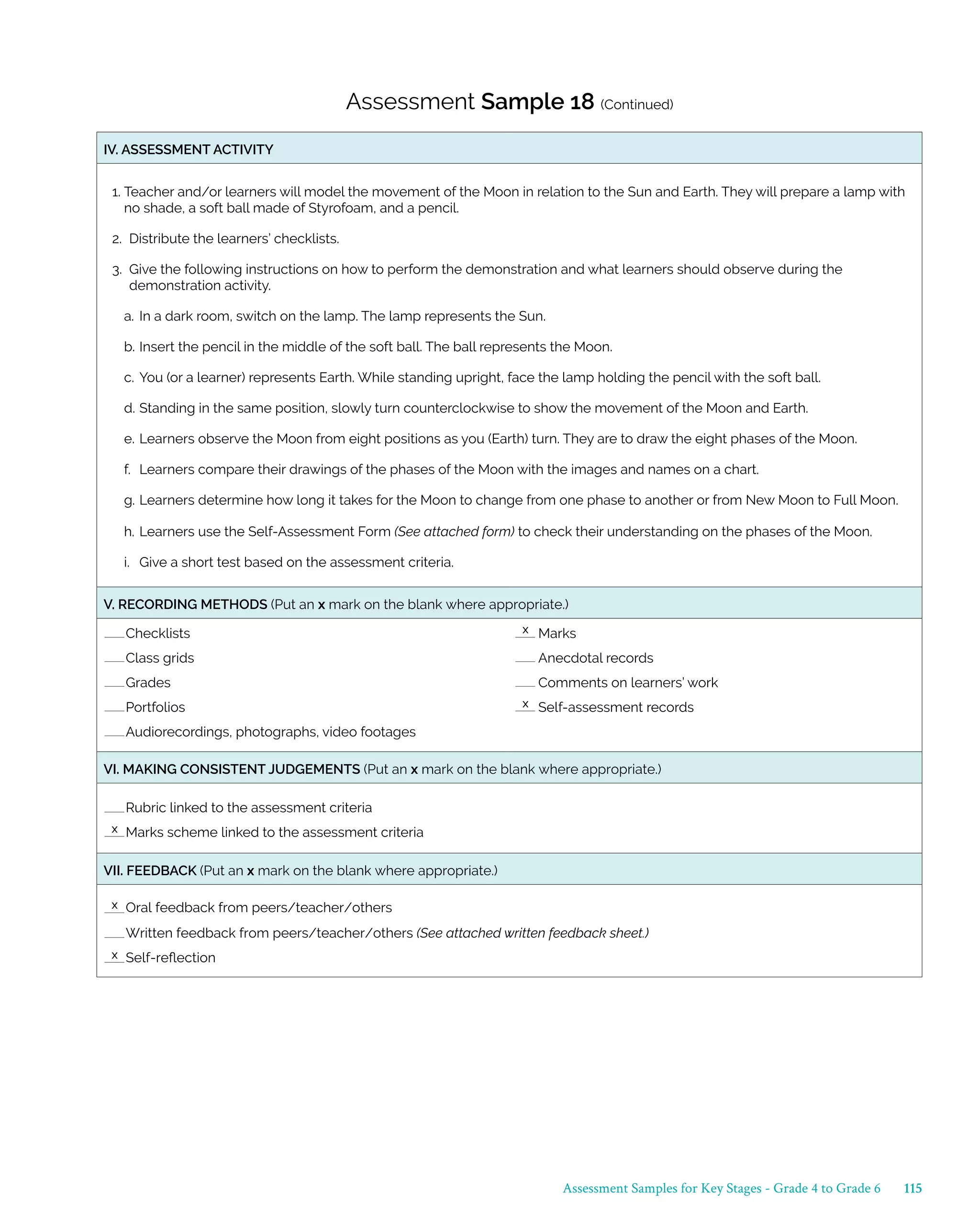 Classroom Assessment Resource Book | PDF