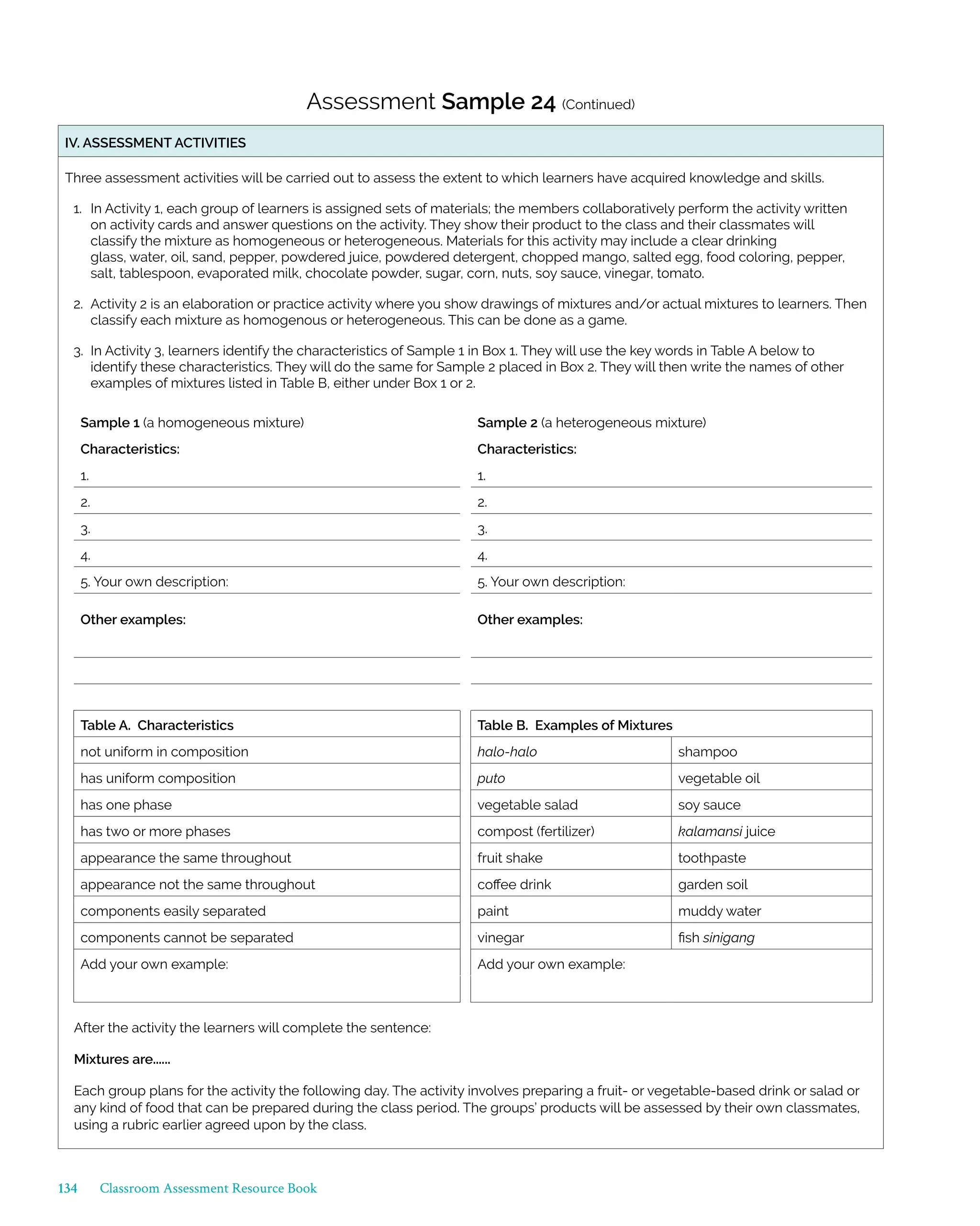 Classroom Assessment Resource Book | PDF