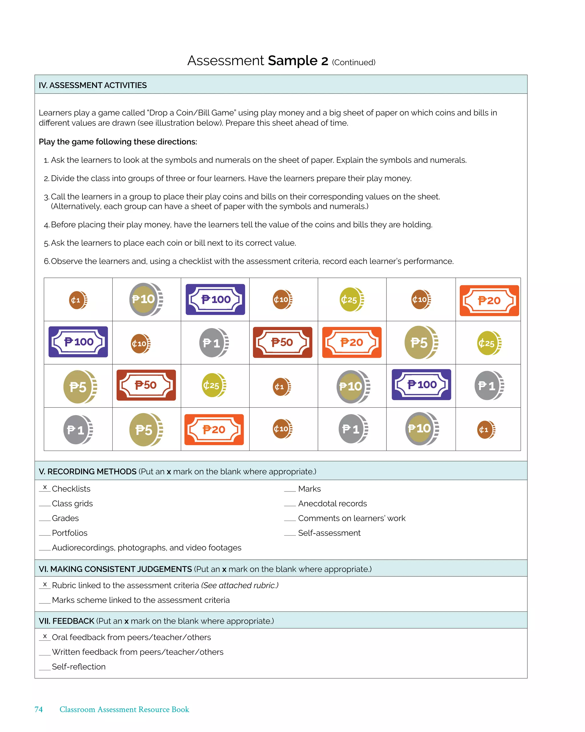 Classroom Assessment Resource Book | PDF