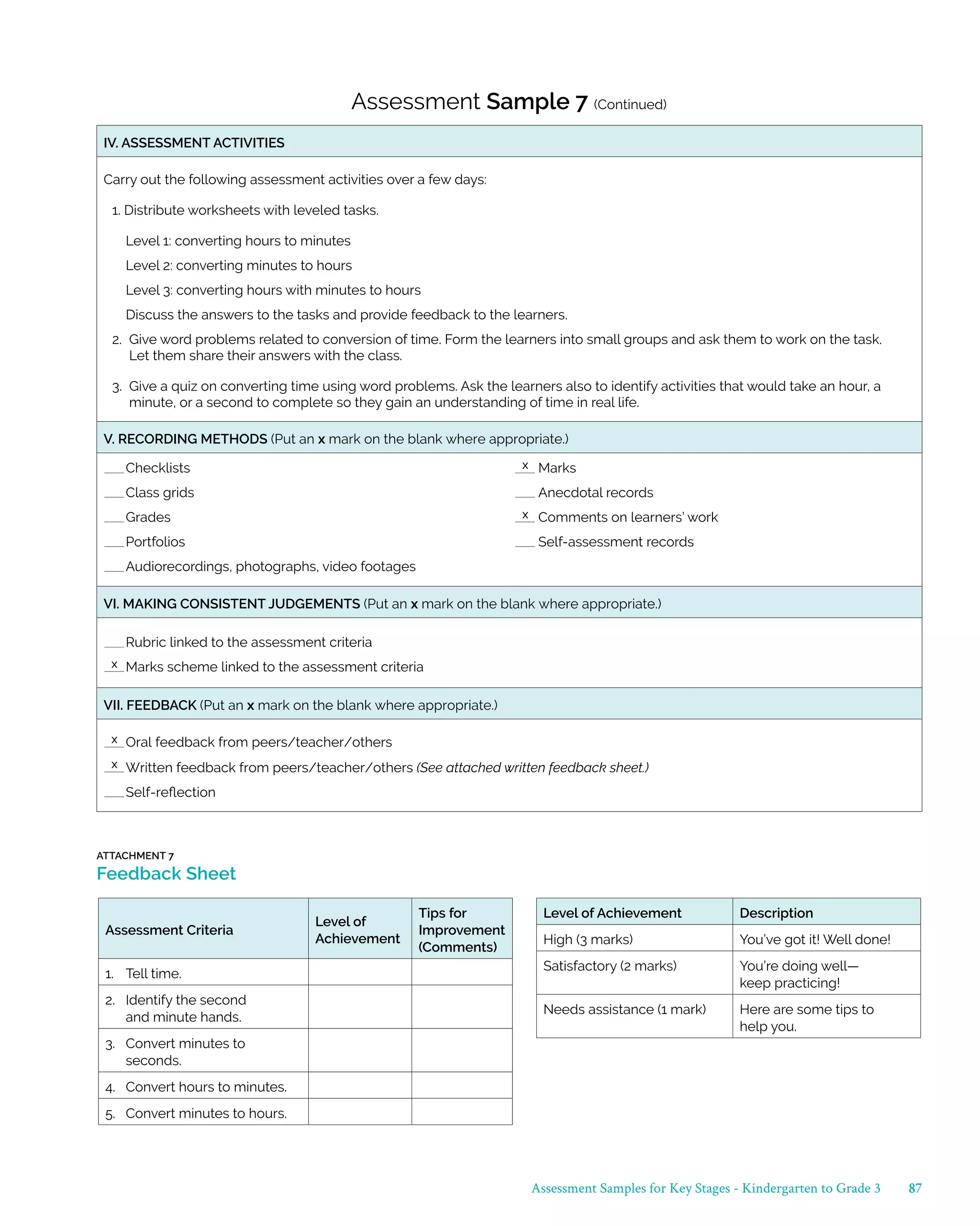 Classroom Assessment Resource Book | PDF