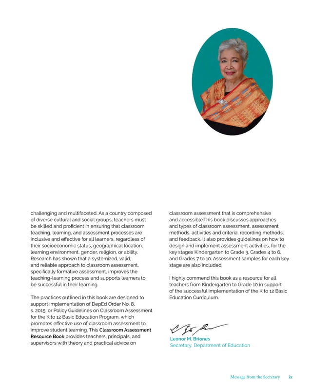 Classroom Assessment Resource Book