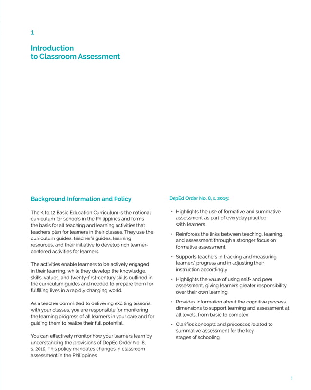 Classroom Assessment Resource Book