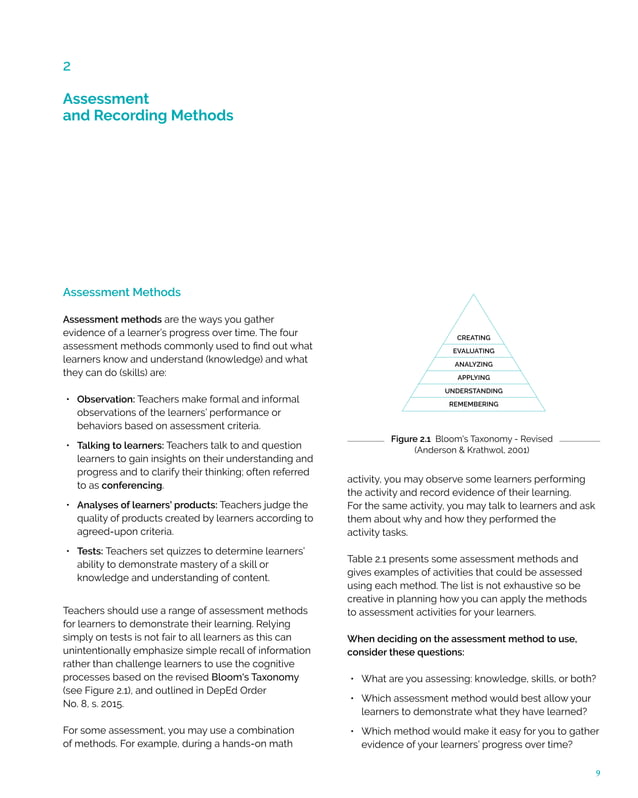 Classroom Assessment Resource Book