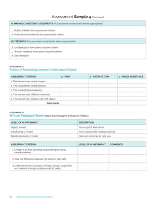 Classroom Assessment Resource Book | PDF