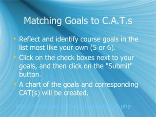 Classroom Assessment Techniques | PPT