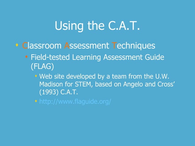 Classroom Assessment Techniques | PPT