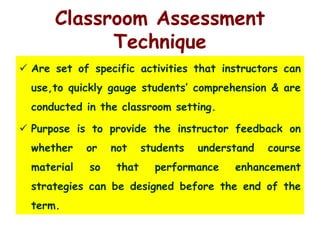 Classroom assessment techniques | PDF