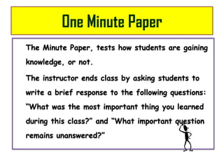 Classroom assessment techniques | PDF