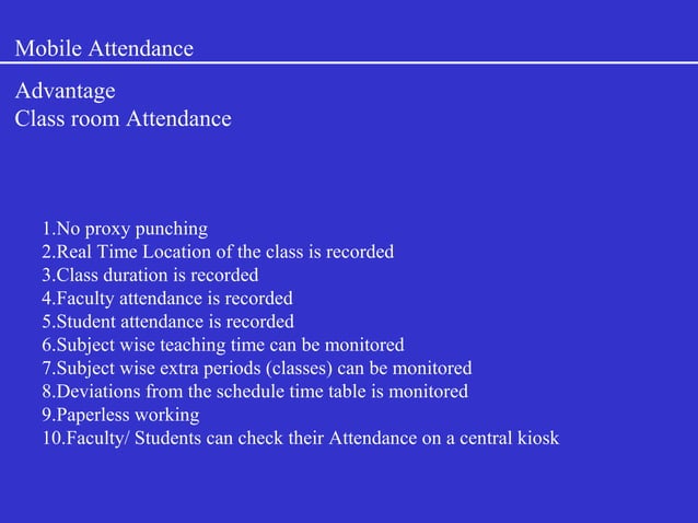 Class room attendance | PPT