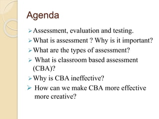 Classroom Based Assessment | PPTX