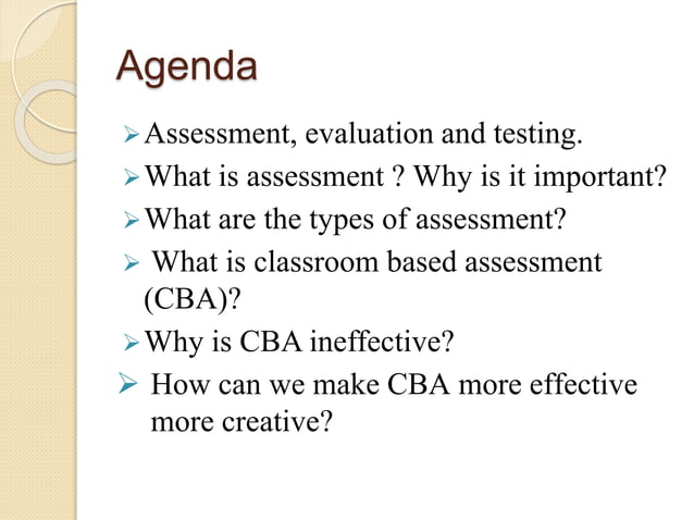 Classroom Based Assessment | PPTX