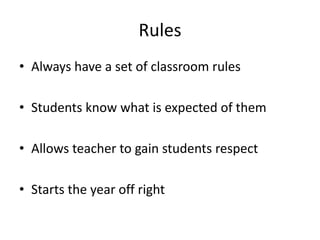 Classroom behavior presentation | PPTX | Education